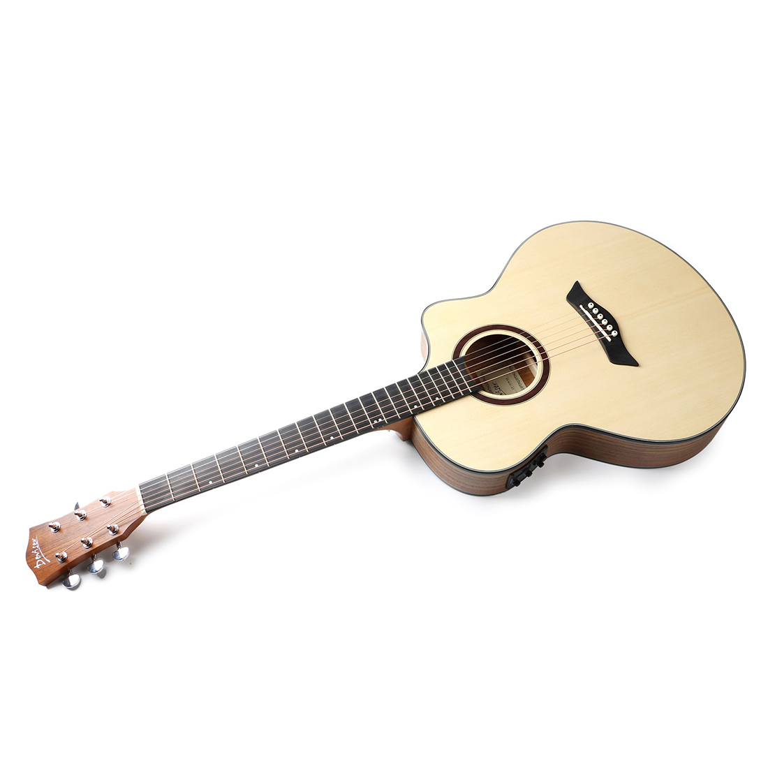 Deviser LS-161N-EQ – 40" Spruce + Walnut JF Cutaway Acoustic Guitar ...